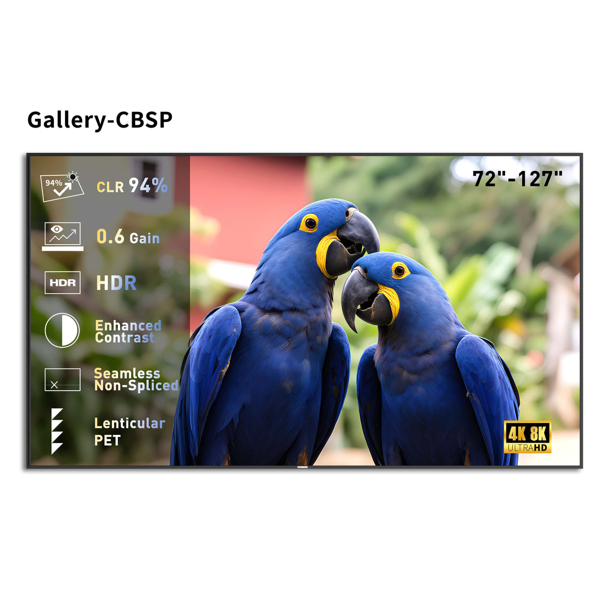 WUPRO Cinema Gallery CLR Fixed Frame Screen CBSP