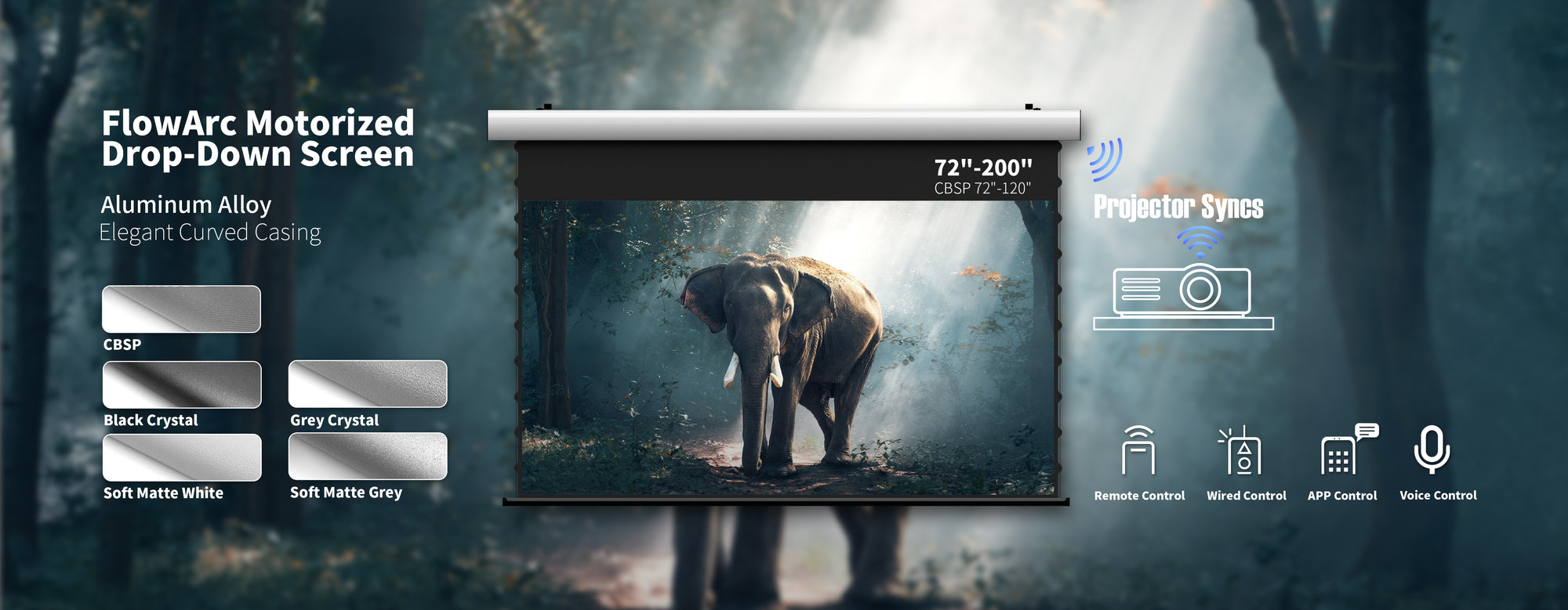 Motorized Drop-Down Screen – WUPRO Cinema